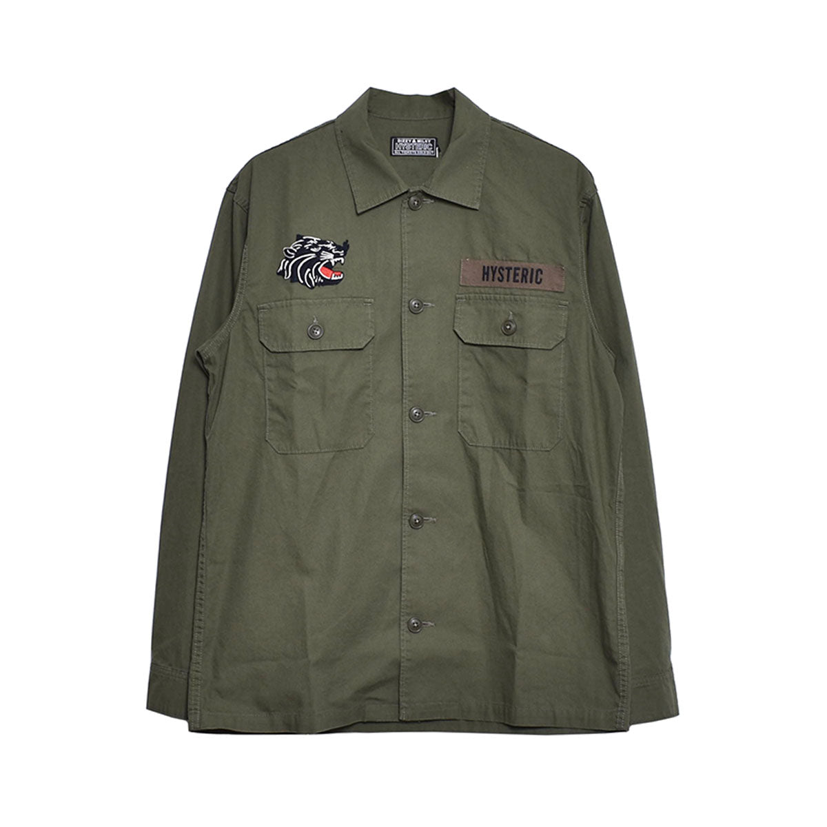 [HYSTERIC GLAMOUR]AMPLIFIED刺繍 ユーティリティシャツ/KHAKI(02233AH08) – R&Co.
