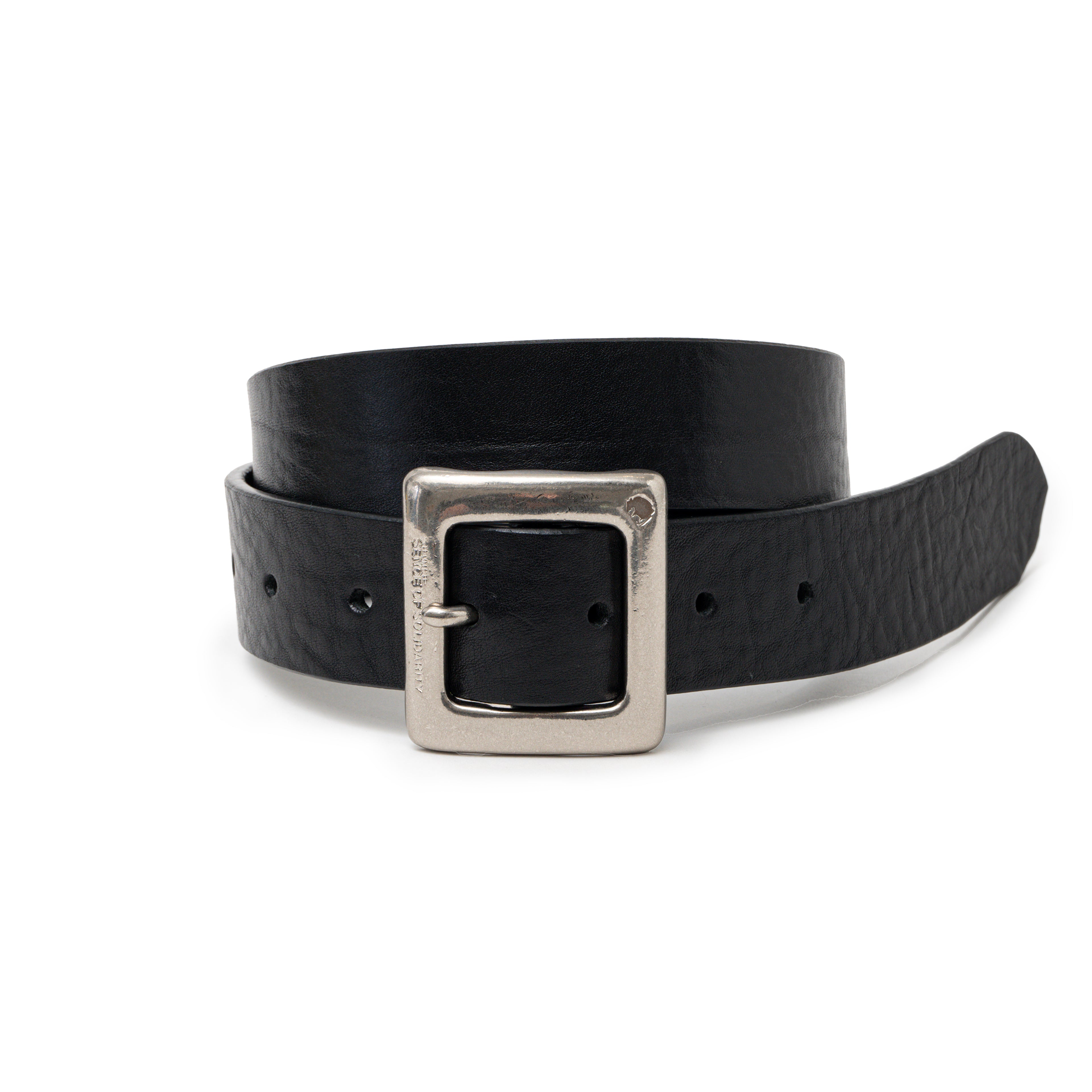[RATS]LEATHER BELT/BLACK×SILVER – R&Co.