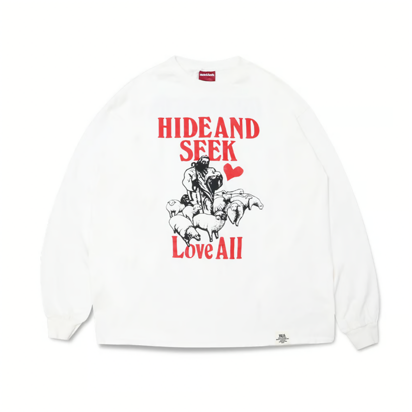 [HIDE AND SEEK]Love All L/S Tee/WHITE – R&Co.