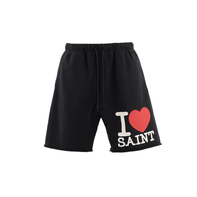 [SAINT Mxxxxxx]SWEAT SHORTS/I LOVE SAINT/BLACK(SM-MK8-0000-066) – R&Co.