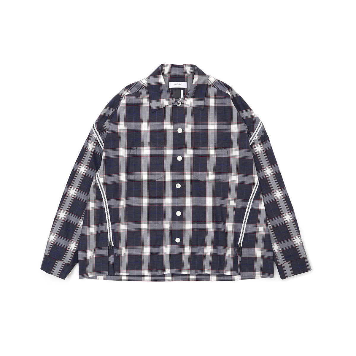 [FACETASM]ZIPPED CHECK SHIRT/BLUE/WHITE(ABH-SH-M02) – R&Co.